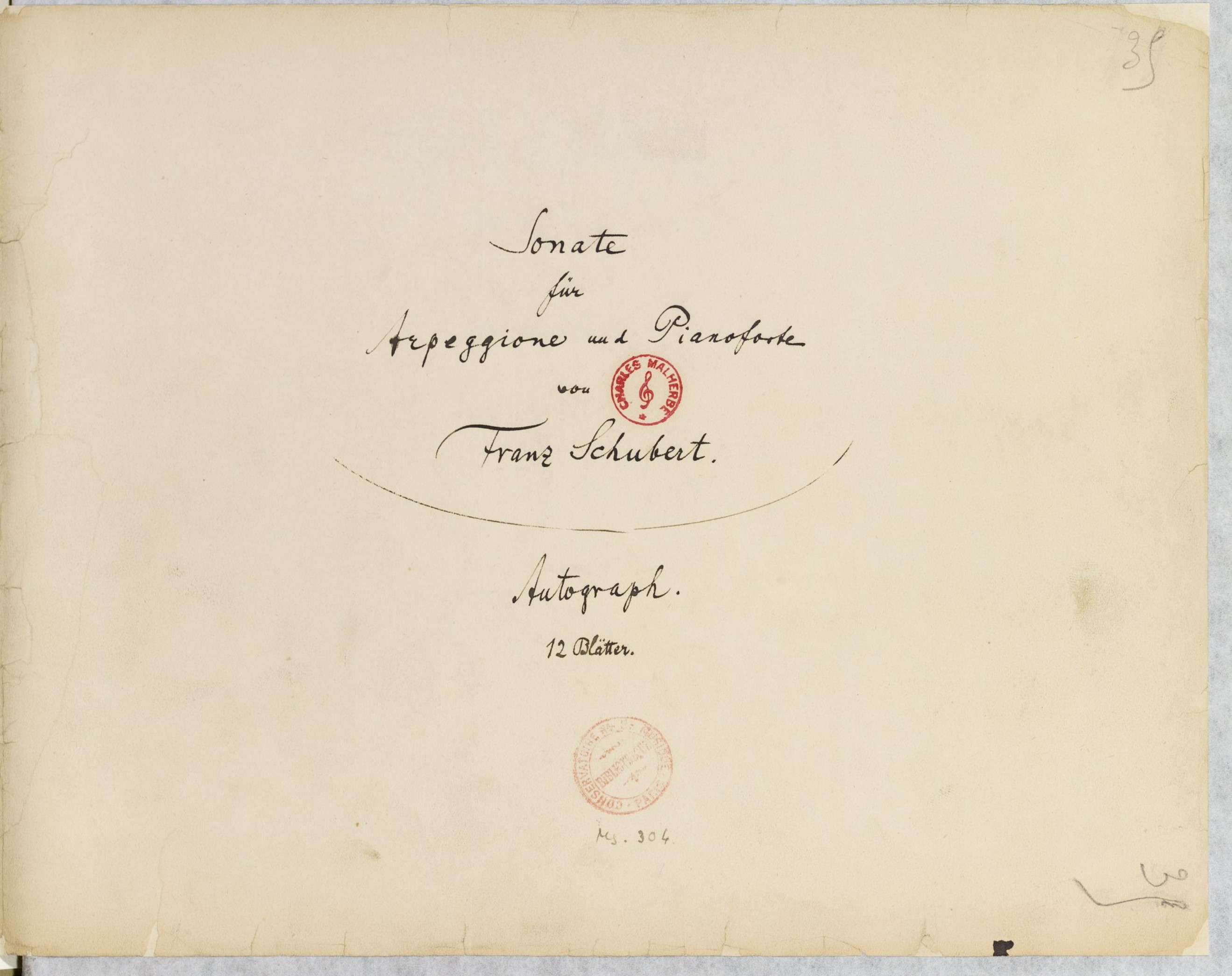 Manuscripts compositions for Double Bass